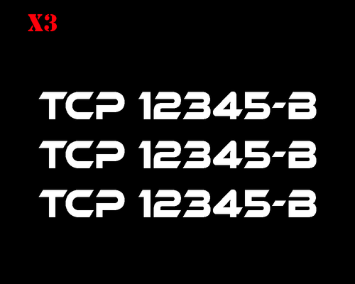 TCP Numbers Decal Sticker Private Limo Limousine Taxi Transportation ...