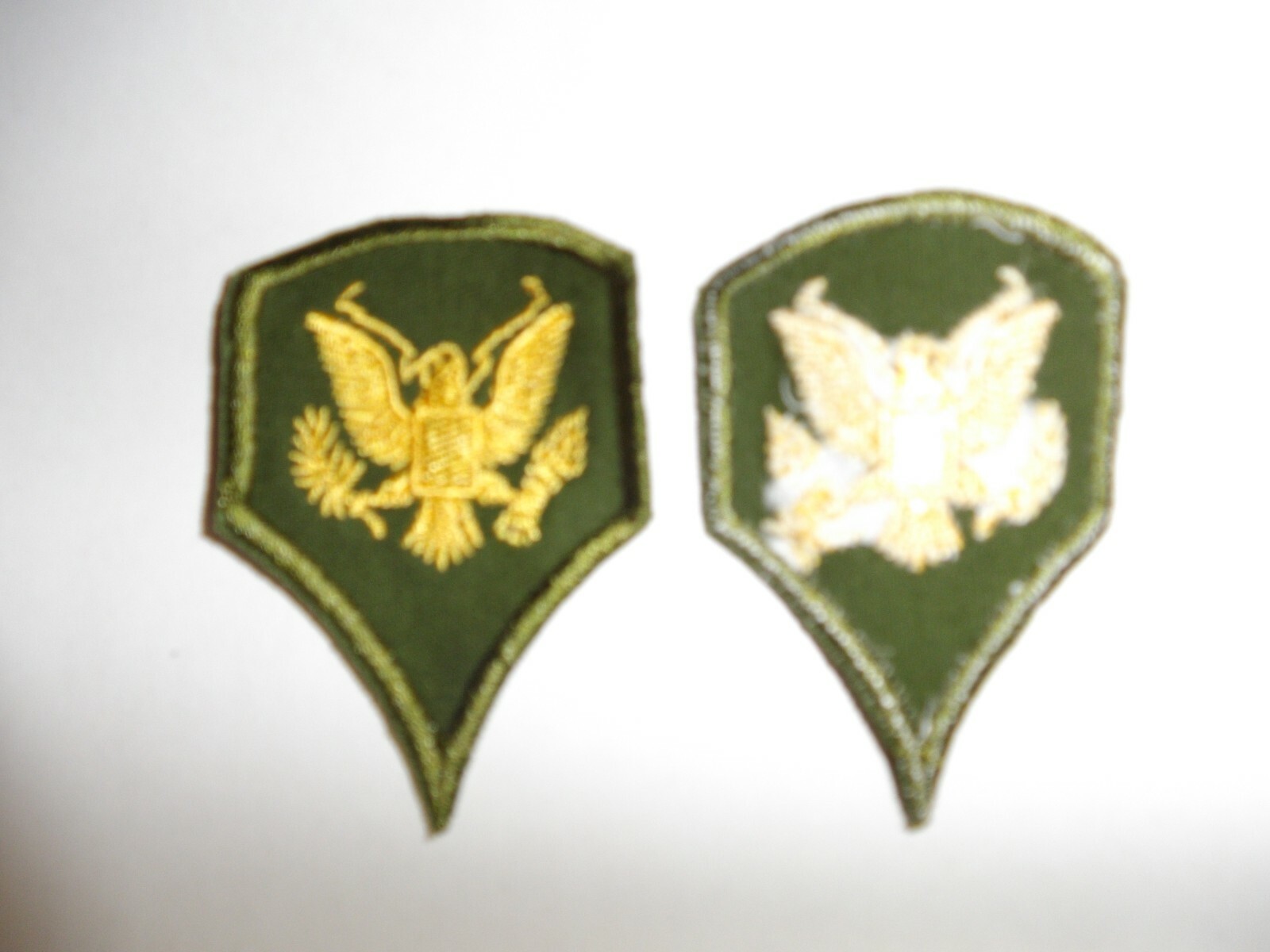 e4350p 1950's US Army Rank Chevron Specialist 3rd 4th SP-4 AG44 pr 2 ...