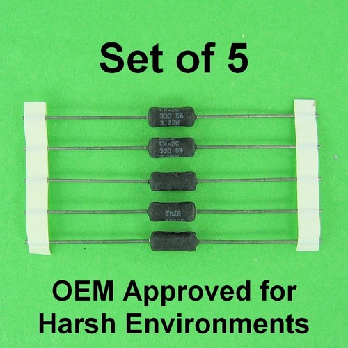 33 Ohm 3. Watt 5% Dale Wirewound Power Resistor OEM Approved 3W, 5 ea ...