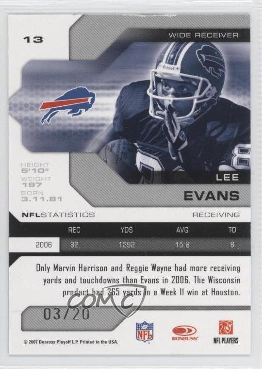 2007 Leaf Limited Spotlight Silver /20 Lee Evans #13 | eBay