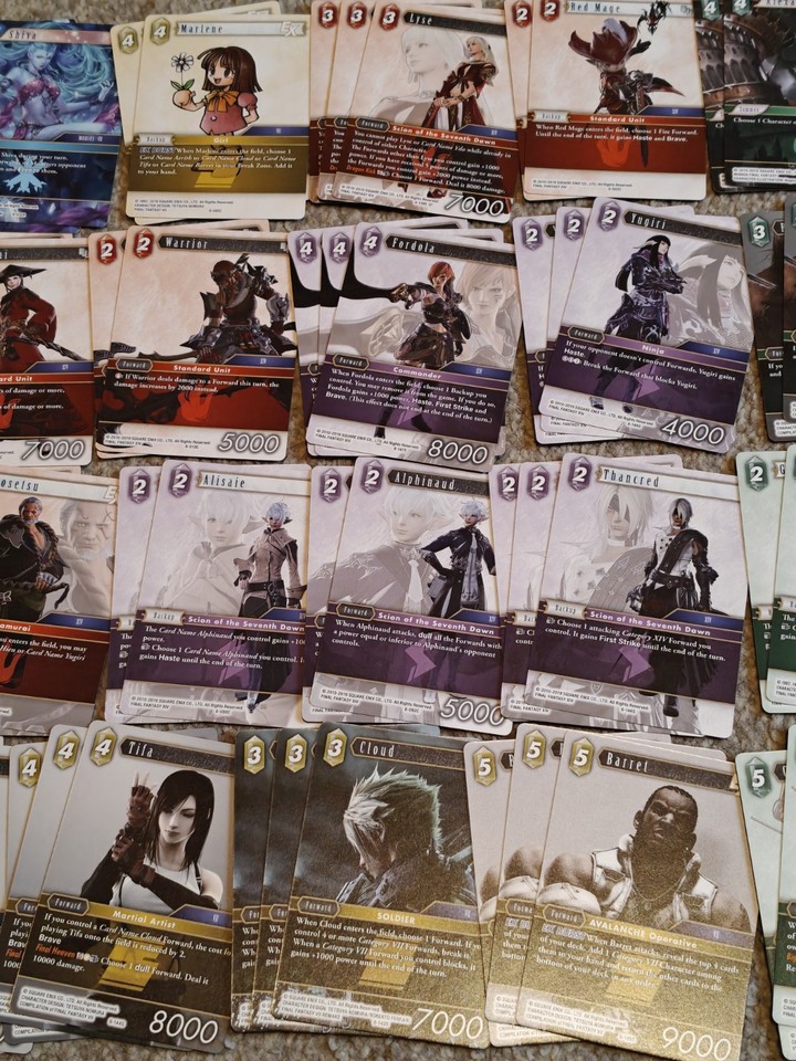 Final Fantasy Opus 8 TCG Bundle Bulk 64 Cards Collection Duplicates ...