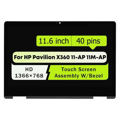 L52049-001 11.6" LCD Touch Screen Replacement for HP Pavilion x360 11 ...