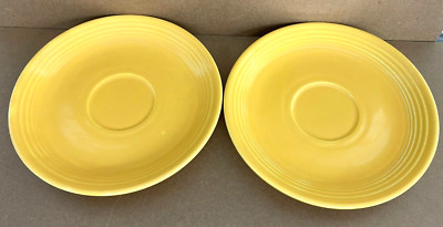 Lot Of 2 Vintage Yellow Fiesta 6" Saucer Plates Fiesta Ware Bread Salad ...