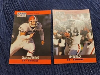 1990 Pro Set - #474 Clay Matthews and Levin Mack 473# | eBay