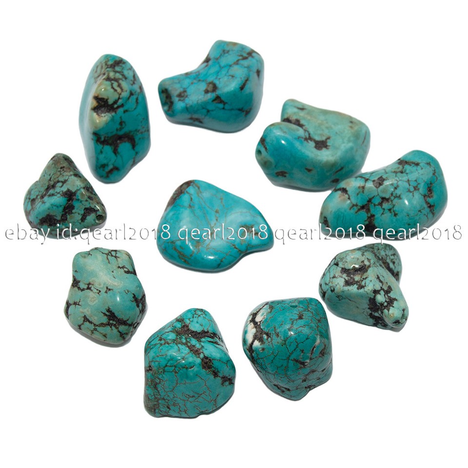 10 Pcs Natural Turquoise 18-30mm Irregular Freeform Nuggets Gems Loose ...