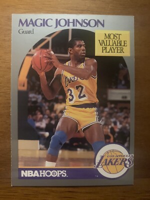 MAGIC JOHNSON 1990 NBA HOOPS MVP Basketball Trading Card #157 | eBay