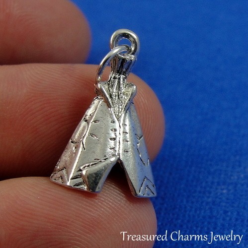 Silver TEPEE Tipi CHARM Southwestern Native American Indian PENDANT | eBay