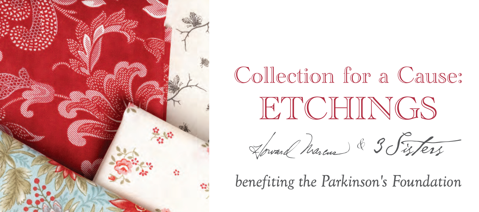 Moda COLLECTIONS ETCHINGS 44332 11 Parchment FLORAL 3 SISTERS Quilt ...