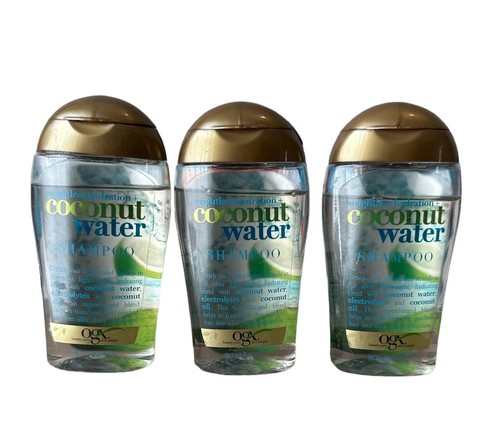 Set Of 3- OGX Weightless Hydration Coconut Water Shampoo Travel Size ...