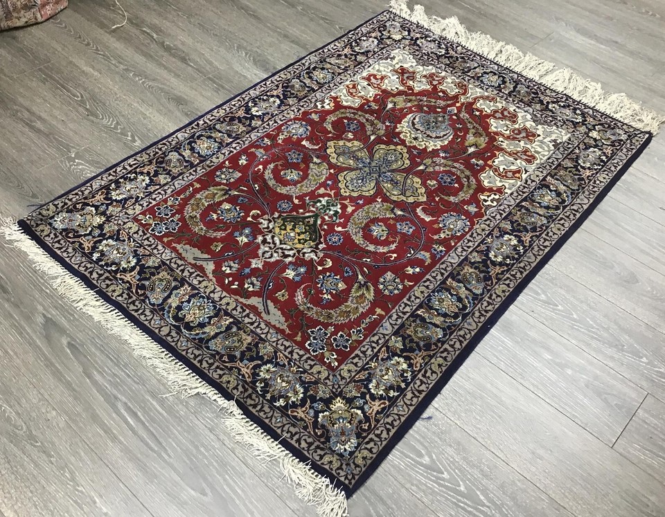 #2 Silk & Wool Vintage Exquisite Hand-knotted Rug proximally 3’ X 5’ | eBay