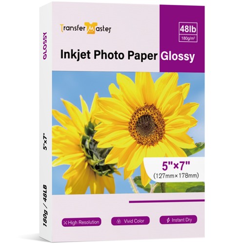 Lot 100-300 Sheet Premium Glossy Photo Paper 5x7 48lb Inkjet Printer ...