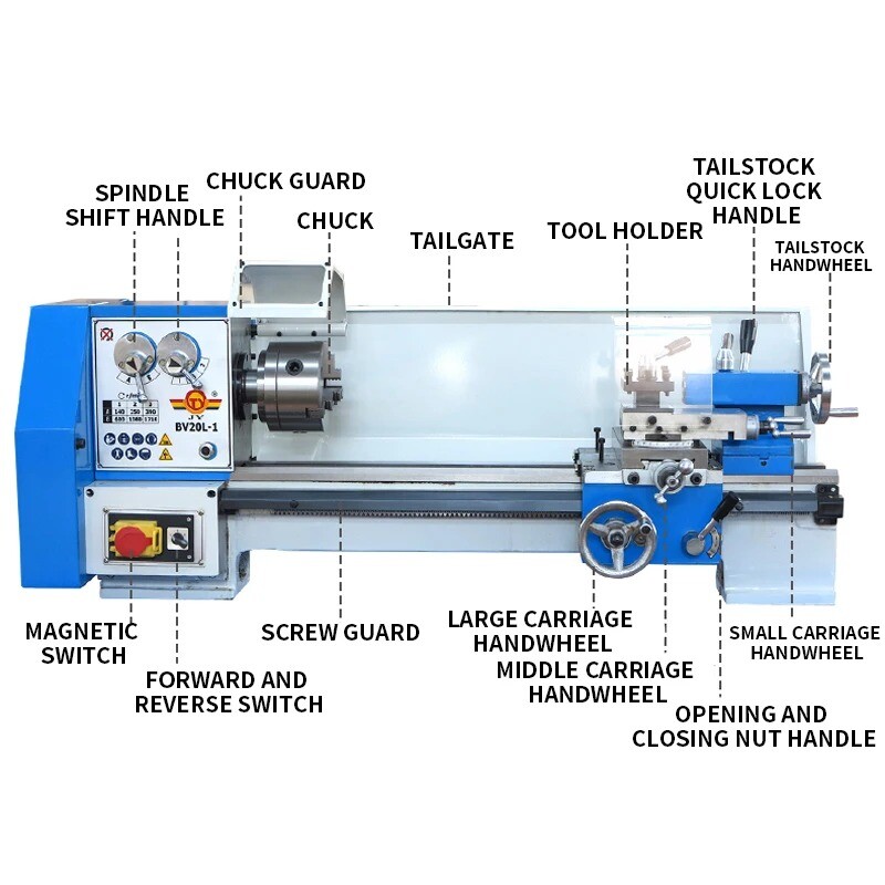 Small Lathe Lathe High Precision Household Lathe Instrument Lathe Metal ...