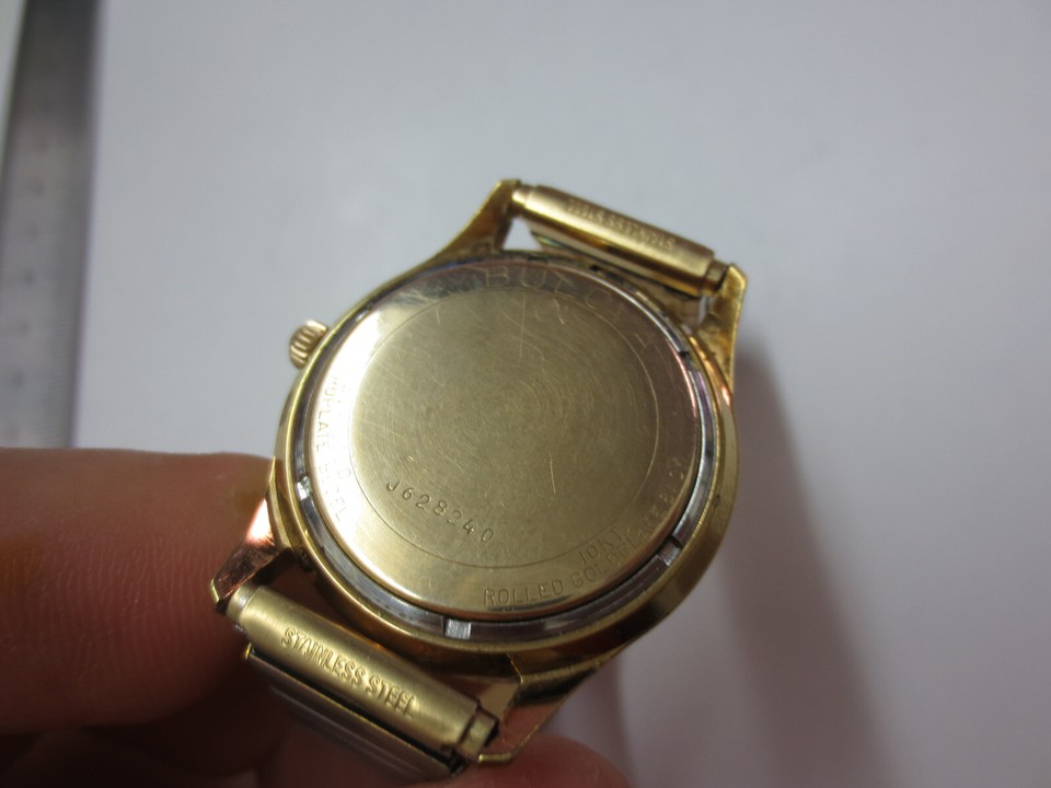 Vintage Bulova 23 Jewels N2 Automatic Men's Watch 10KT RGP w/ Speidel ...