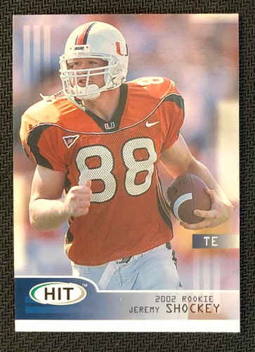 2002 Sage Hit Jeremy Shockey RC Miami Hurricanes Card #43 | eBay