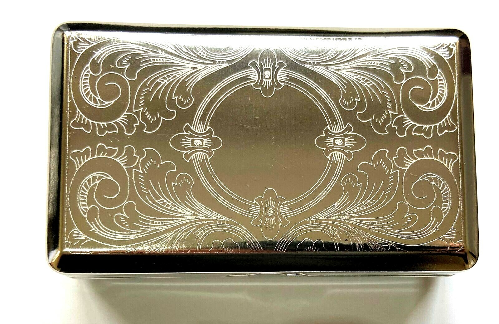 TOBACCO TIN WITH PAPER HOLDER METAL CHROME WITH 3 DESIGNS | eBay UK