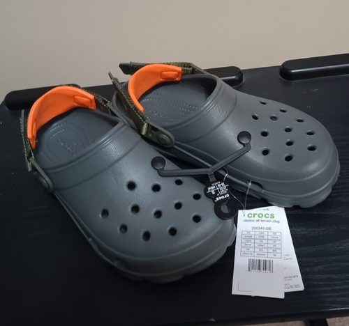 NEW Crocs Classic All Terrain Clog M7/W9 Slate Grey/Multi/Orange | eBay
