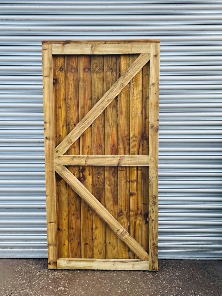 HEAVY DUTY VERTICAL BOARD CLOSE BOARD GARDEN GATE WOODEN SIDE GATE ...