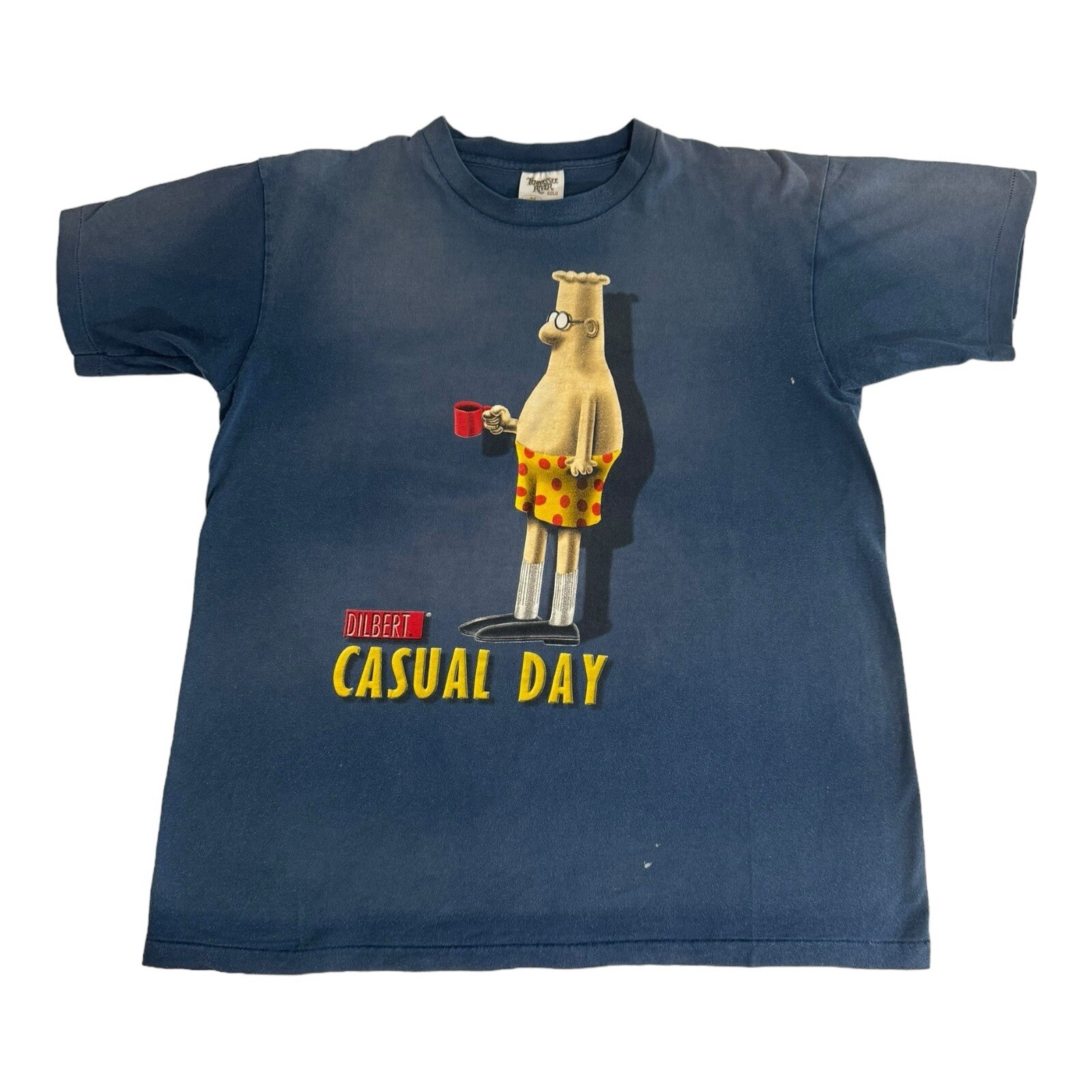 Vintage 90s Dilbert Casual Day Single Stitch T Shirt … - Gem