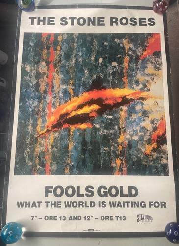 Original Vintage 1989 The Stone Roses "Fools Gold" Record Promo Poster ...