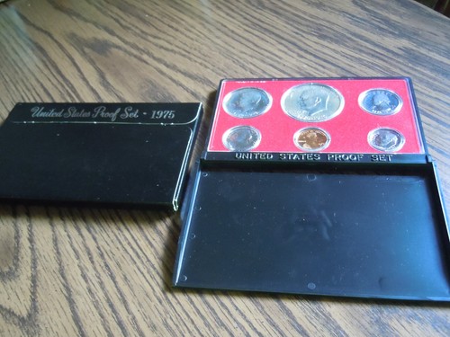 1975 Proof Set Original Black Box 6 Coin US Mint - Eisenhower Dollar | eBay