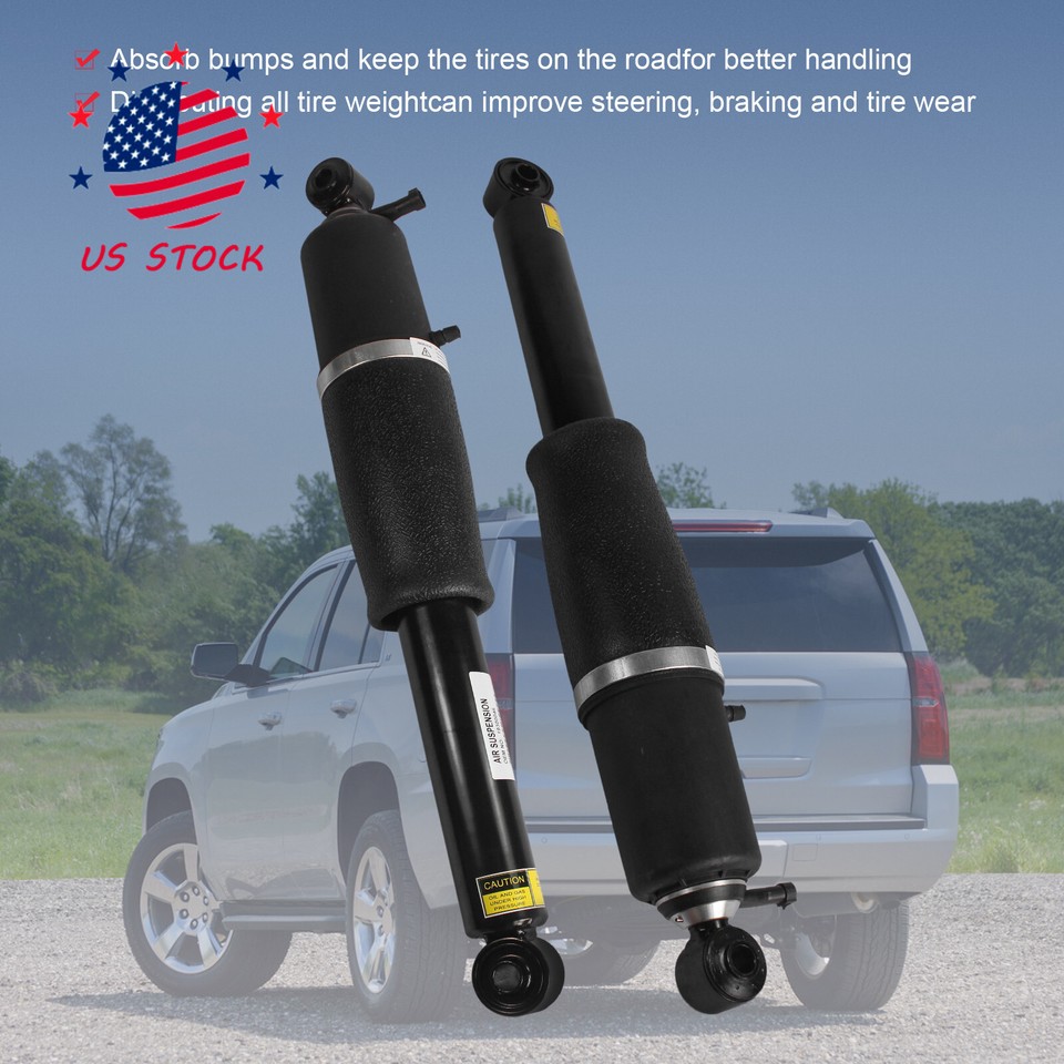 Rear Pair Air Suspension Shocks & Compressor For Escalade Suburban ...