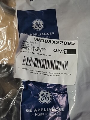 OEM GENUINE DISHWASHER DOOR GASKET WD08X22095. | eBay
