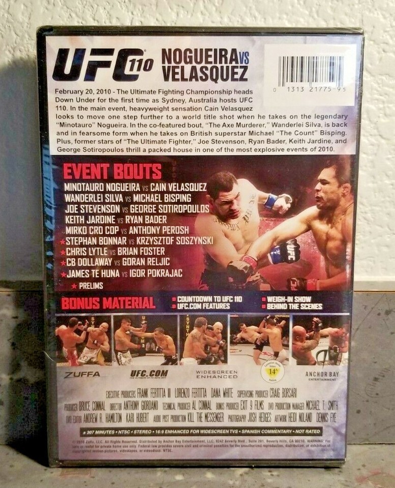 UFC 110 Nogueira vs Velasquez (DVD) Heavyweights Ultimate 2 Disc ...