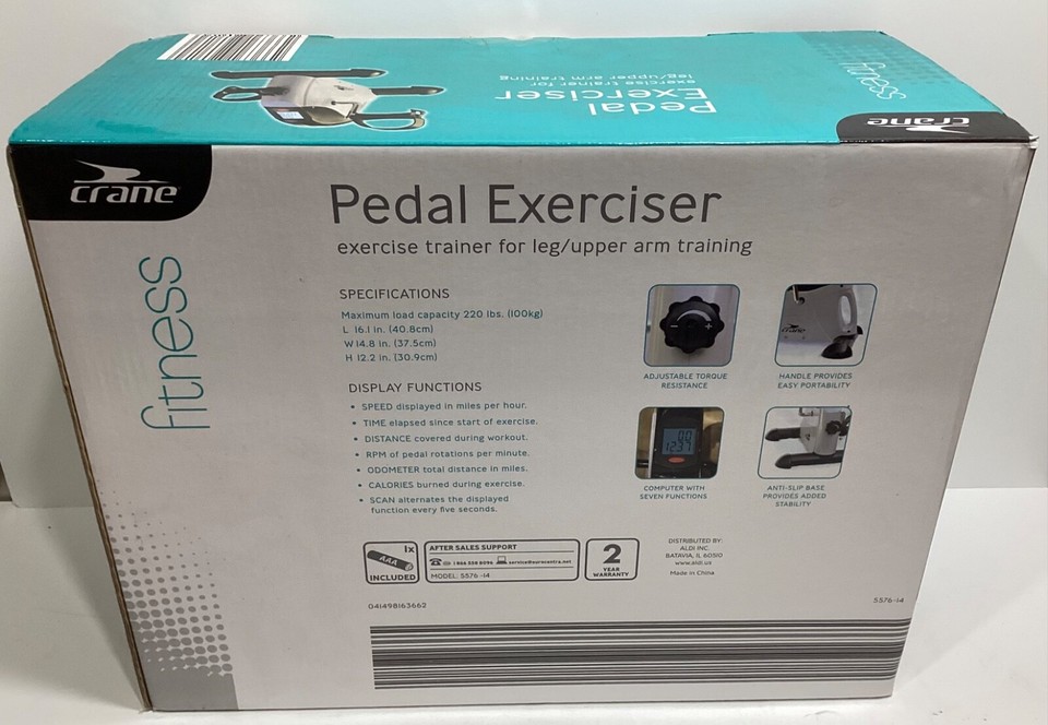 Crane Pedal Exerciser Portable Foot Cycle Sitting LCD Display Exerciser ...