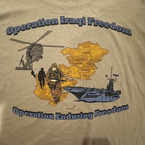 VTG Operation Iraqi Freedom / Enduring Freedom TShirt Navy ...