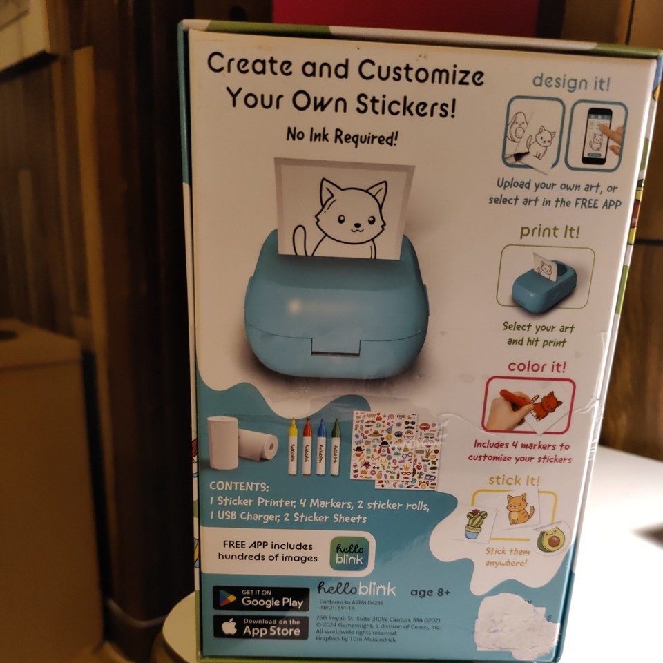 Hello Blink Sticker Maker – Create Your Own Stickers – Craft for Kids 8 ...