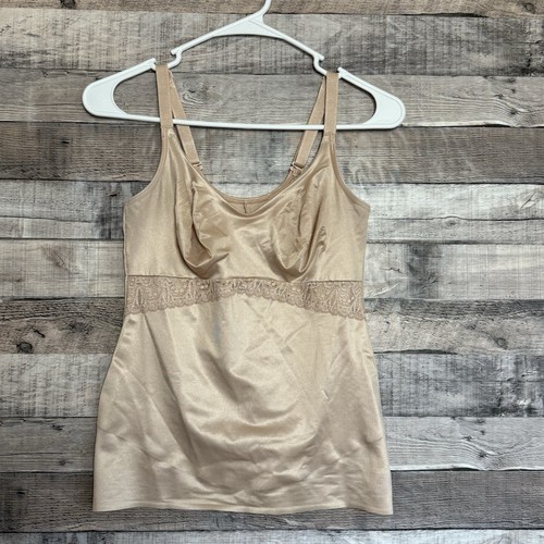 Ruby Ribbon Tan Lace Cami Camisole Shaping Top Size 36 Shapewear Tank ...