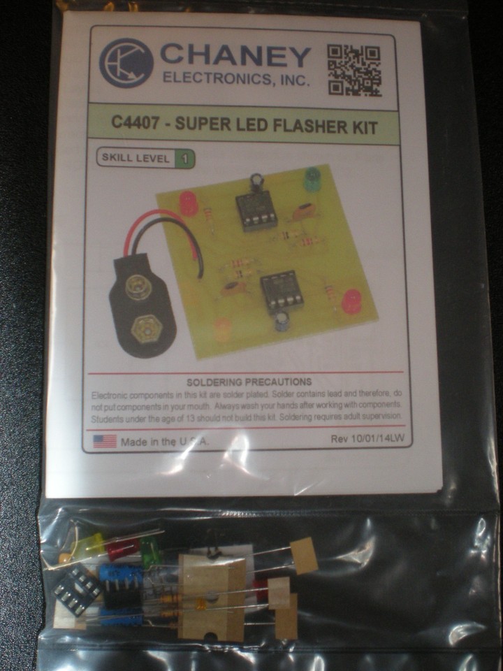 (4) LED Super Flasher Electronic Kit, Great STEM or DIY Circuit Project (NOS) | eBay