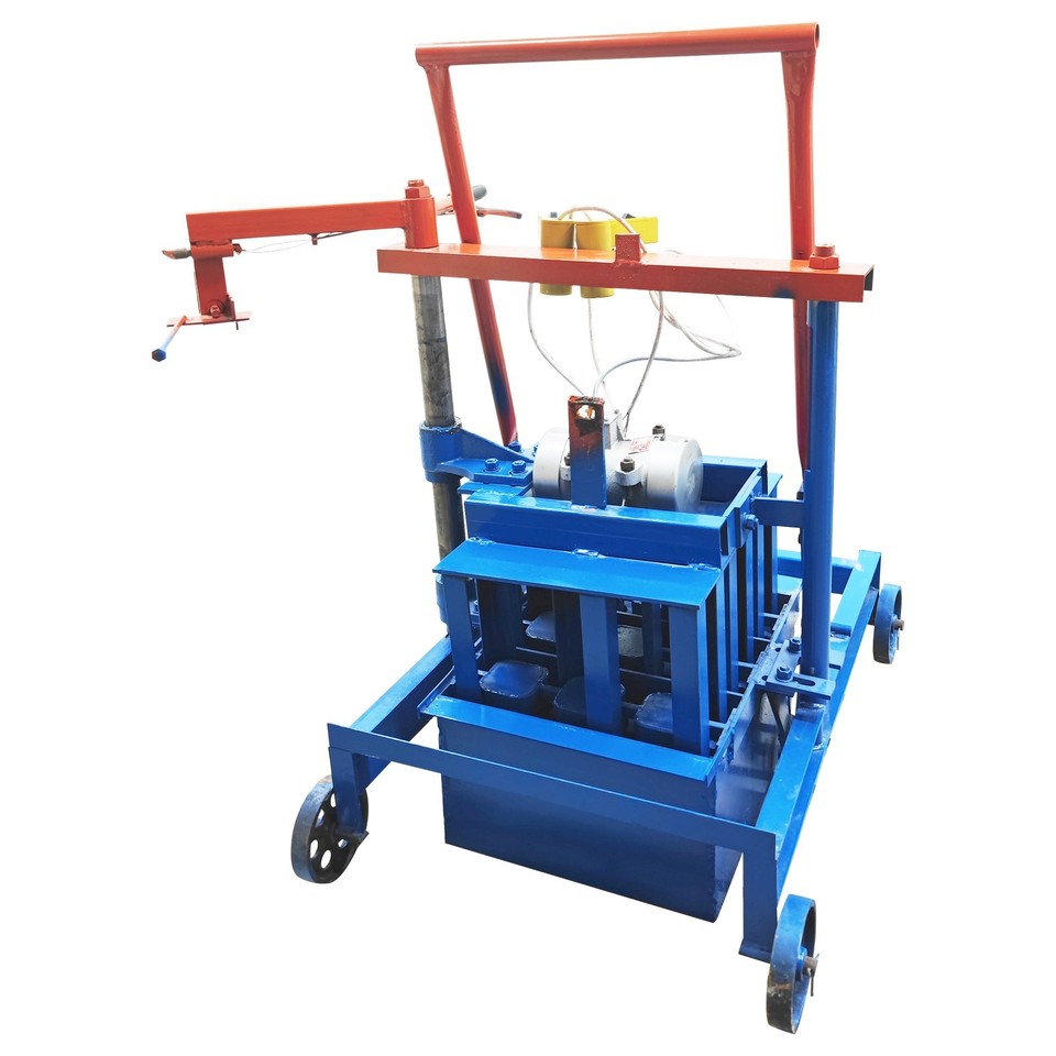 220V Hand-Pushed Hollow Concrete Block Making Machine 15.7x5.9x7.8" H6 ...