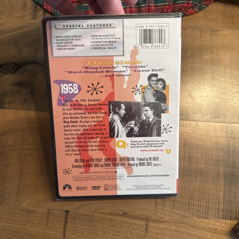 Elvis Presley King Creole DVD 1958 Movie Paramount Sealed Widescreen ...