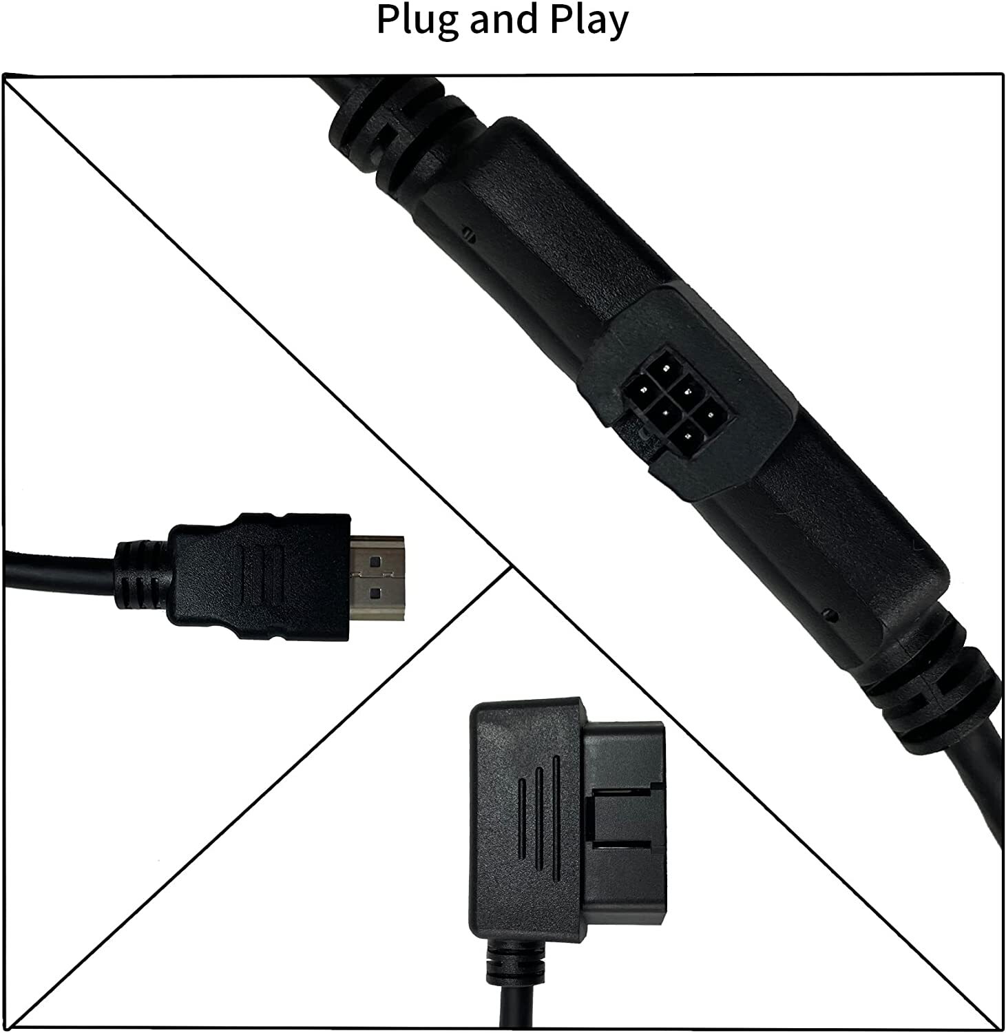 OBDII To HDMI Monitor Cable Plug For Edge CS2 CTS2 CTS3 Plug Monitor ...