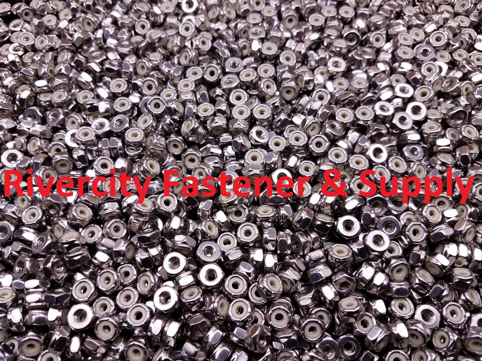 (5) 4-40 Nylon Insert Lock / Stop / Nuts / Nylocks Stainless Steel 4/40 ...