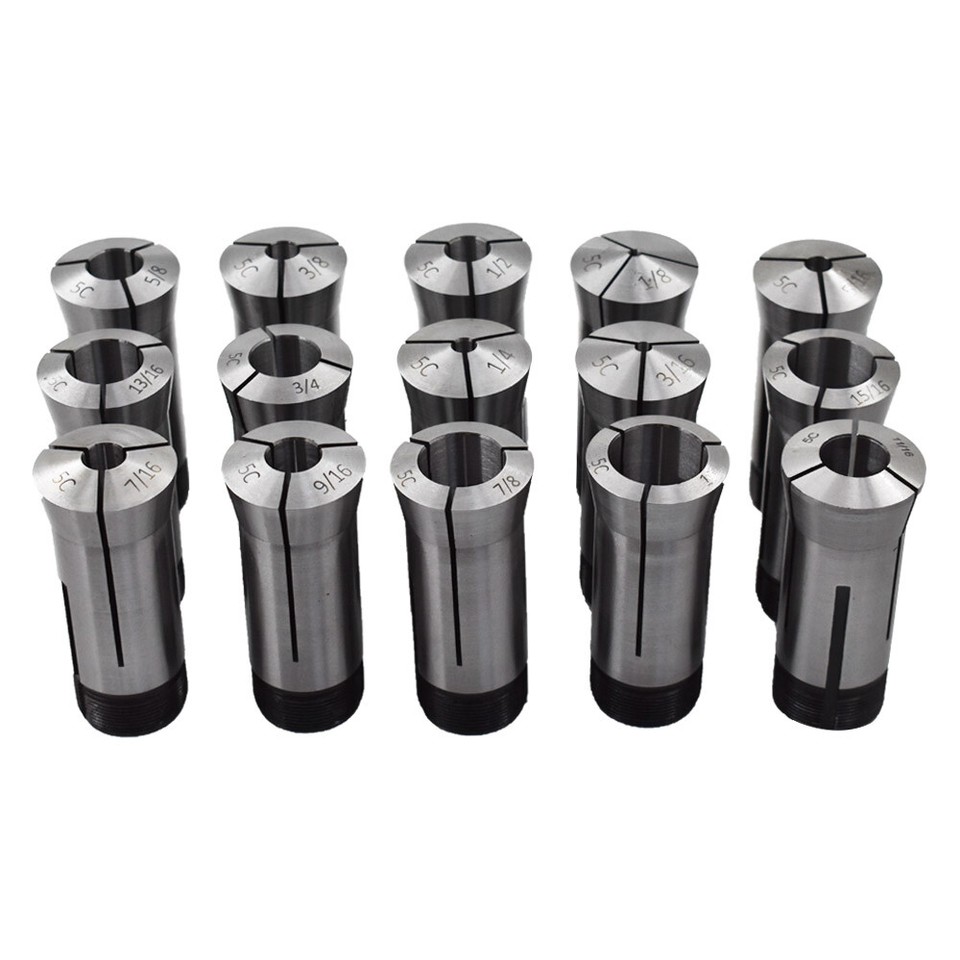 15 Pc 5C Round Collet Set Fractional 1/8" to 1" High Precision Lathe | eBay