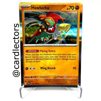 Hawlucha Pokemon TCG: Scarlet & Violet Base Set 118/198 Holo Rare Card ...