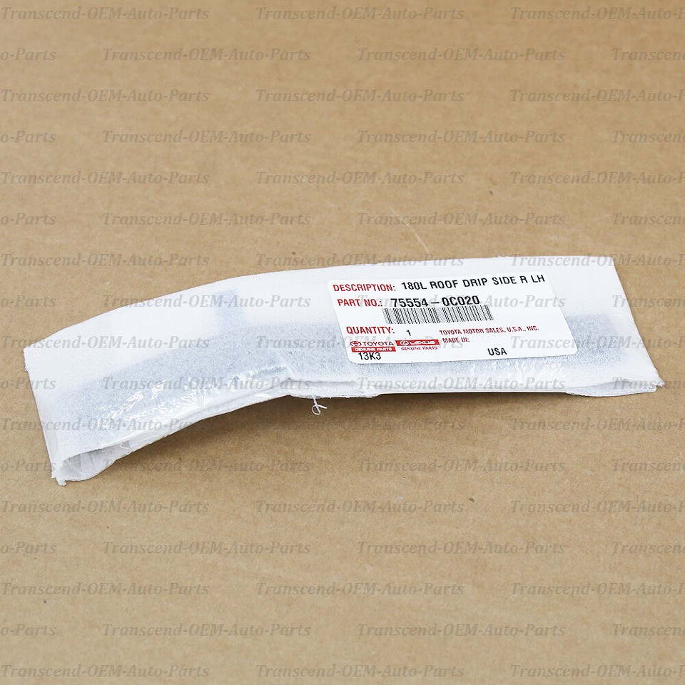 75554-0C020 GENUINE OEM DRIVER LEFT REAR ROOF DRIP MOLDING - TUNDRA ...