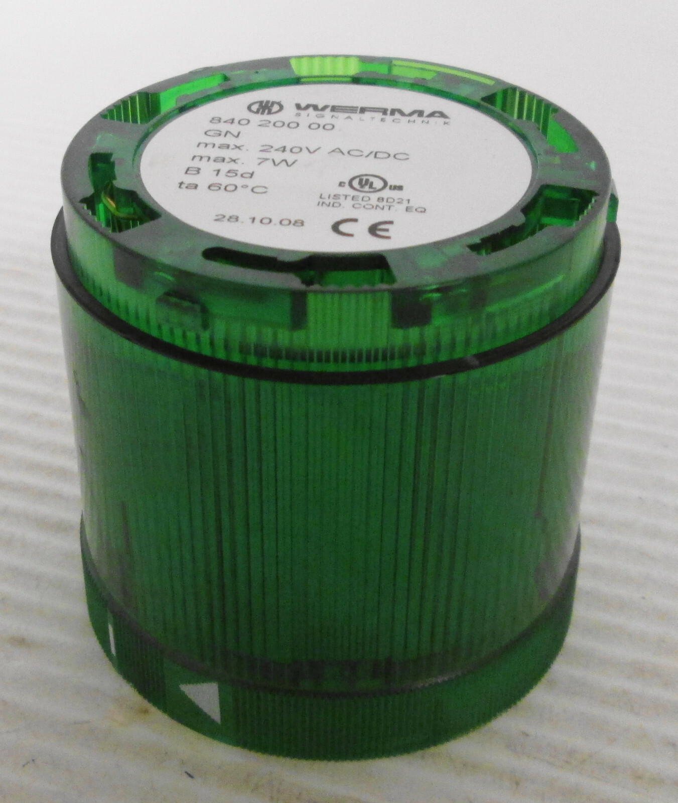 Werma 840 200 00 Stack Light Green 240VAC/DC 7W no Bulb | eBay