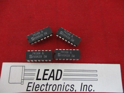 QTY 4 SIGNETIC 7416 , 7416N 14PIN DIP HEX INVERTER BUFFER/DRIVER | eBay