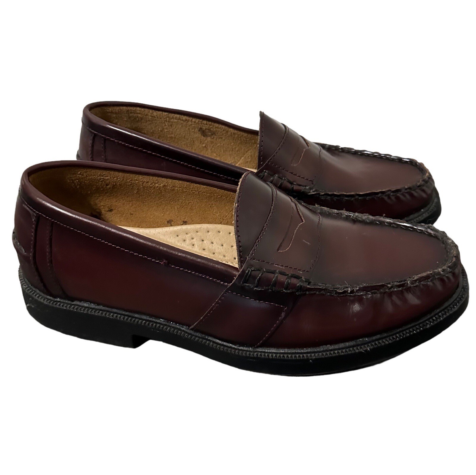 Nunn Bush 85538-05 Mens Lincoln Penny Loafer- Size 11 M Burgundy | eBay
