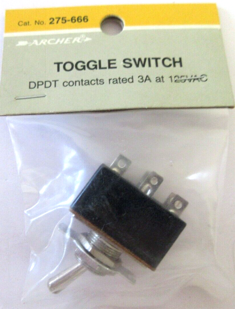 RADIO SHACK ARCHER TOGGLE SWITCH DPDT # 275-666 VINTAGE NOS | eBay
