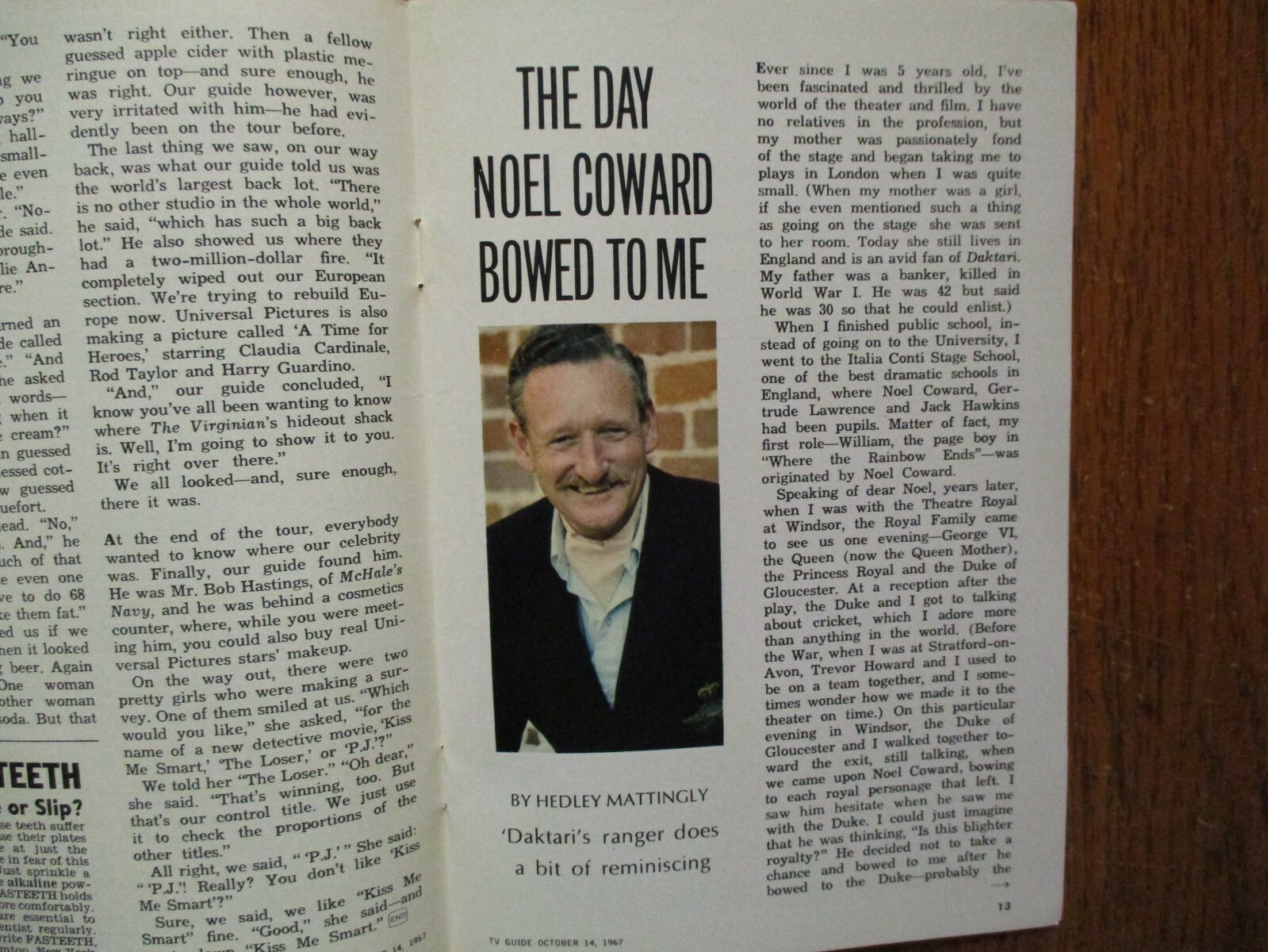 Oct 14- 1967 TV Guide Mag(COLEEN GRAY/STAR TREK/HEDLEY MATTINGLY ...