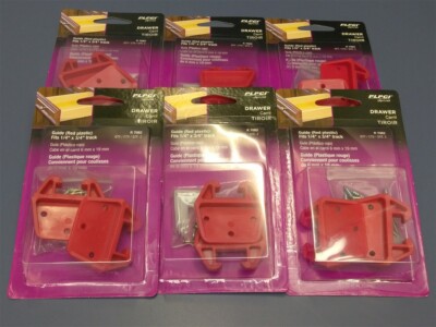 (6 Sets) PLPCI Red Plastic Drawer Guides Fit 1/4" x 3/4" Track | eBay