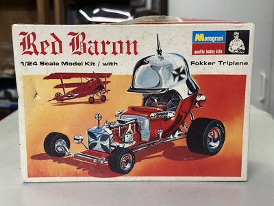1968 UNBUILT 1:24 MONOGRAM model car kit Tom Daniel RED BARON Show Rod ...