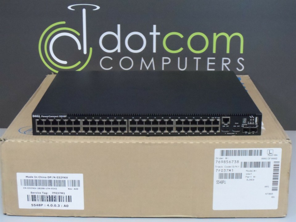 Dell Powerconnect 5548P 48-Port Gigabit POE Switch 4-Port SFP+ 32YKV | eBay