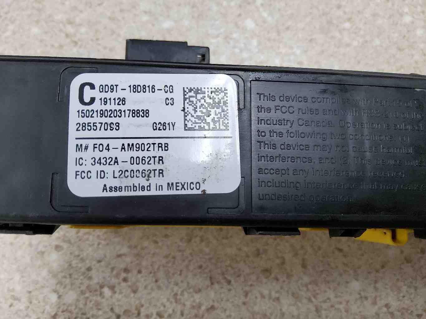 GD9T-18D816-CG ALARM SYSTEM KEYLESS CONTROL FORD EXPLORER 20 | eBay