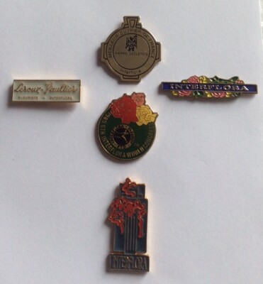 Lot 5 Pin's INTERFLORA PIERRE DECLERCQ MEILLEUR OUVRIER FR. FRENCH ...