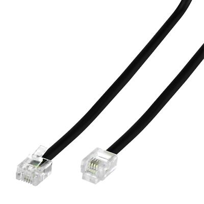 50ft RJ11 Plug 6P4C Modular Telephone Extension Cable Phone Cord Line ...
